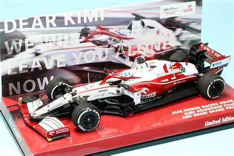 ユーロスポーツ特注ミニチャンプス 143 アルファロメオ C41 アブダビgp 2021 Kライコネン 引退レース 447212307