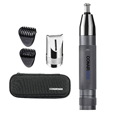 Conairman Ear Nose And Eyebrow Hair Trimmer For Men Cordless Battery
