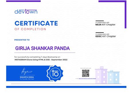 Girija Shankar Panda On Linkedin Gdsc Mlsa Devtown Project Html