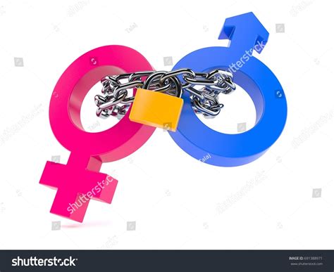 Gender Symbols Connected By Chain Isolated Stock Illustration 691388971 Shutterstock