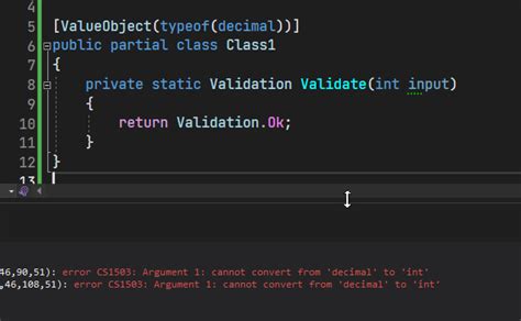 Need Analyzer To Ensure That Validate Methods Have The Same Type As The