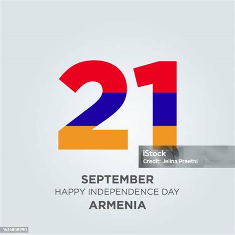 행복한 독립 기념일 아르메니아 디자인 아르메니아가 9 월 21 일 독립 기념일을 기념 할 때 아르메니아 국기로 만든 21 번 21에 대한 스톡 벡터 아트 및 기타 이미지