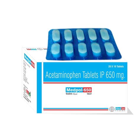 650 Mg Acetaminophen Tablets Ip At ₹ 2049stripe Acetaminophen In