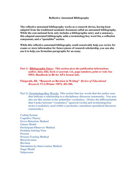 Annotated Bibliography Summary Assessment Reflection Telegraph