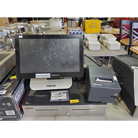 Micros Oracle Pos System Includes Touch Monitor With Base Printer