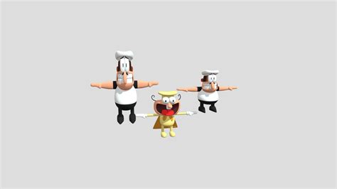 Pizza Tower The Noise Peppino And Fake Peppino Download Free 3d Model By Mspro03 7437ccf