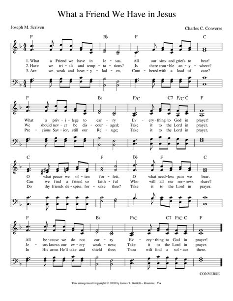 What A Friend We Have In Jesus Sheet Music For Piano Solo Easy
