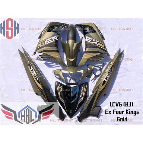 Cover Set Yamaha Lc Lc135 V6 V7 Exciter Four Kings Matte Gold New