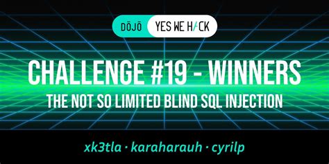 Dojo Challenge Winners Unveiled Mastering Sql Injection