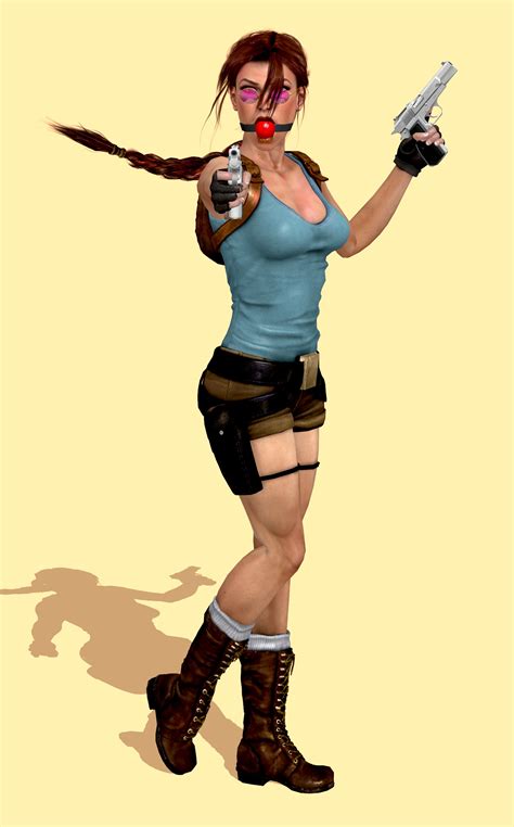 Girls Gags Guns Lara Croft By Sure Comma Knot On Deviantart