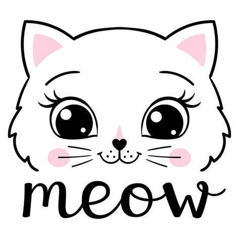 Kitty Meow Sweatshirt White