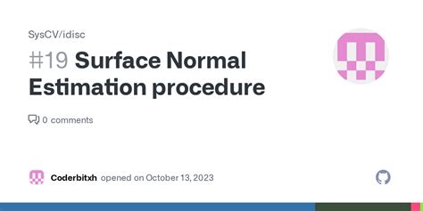 Surface Normal Estimation Procedure · Issue 19 · Syscv Idisc · Github