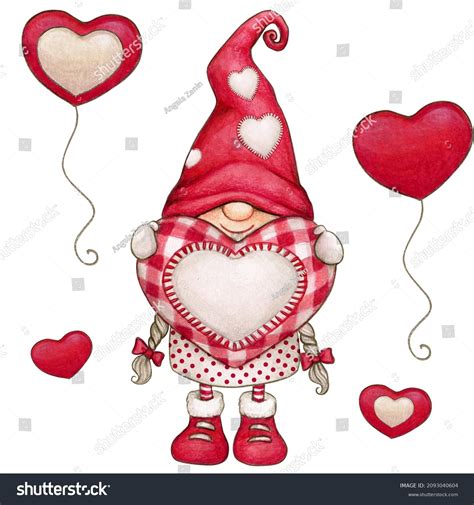 108 Christmas Gnome Balloon Watercolor 图片、库存照片和矢量图 Shutterstock