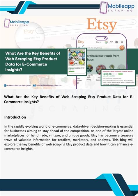 Ppt Web Scraping Etsy Product Data For E Commerce Insights Powerpoint