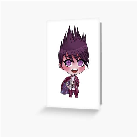 Drv3 Kaito Momota Chibi Greeting Card By Tabithaabadeer Redbubble