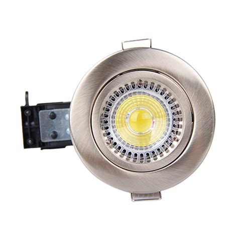 4 X Gu10 Fire Rated Recessed Downlight Satin Chrom Grandado