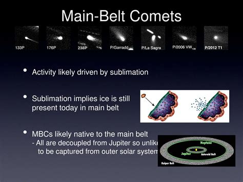 Ppt Main Belt Comets As Tracers Of Ice In The Inner Solar System Powerpoint Presentation Id