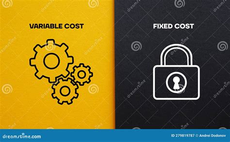variable cost or fixed cost are shown using the text stock image