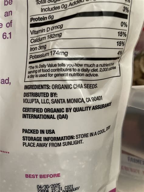 Organic Chia Seeds Volupta