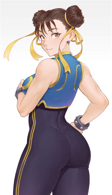 Safebooru 1girl Alternate Costume Ass Bangs Bare Shoulders Bodysuit Bracelet Breasts Brown