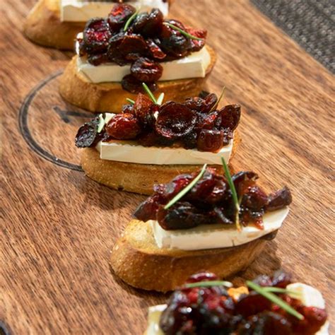 Balsamic Roasted Cranberries And Brie Crostini — Chef Karla