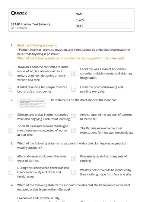 50 Text Evidence Worksheets For 5th Grade On Quizizz Free And Printable