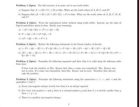 Solved Problem 1 5pts For This Exercise It Is Easier Not