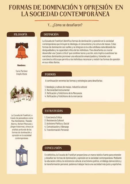 Formas De Dominación Y Opresión En La Sociedad Contemporánea Tania