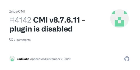 Cmi V87611 Plugin Is Disabled · Issue 4142 · Zripscmi · Github