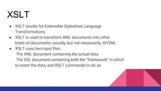 Xslt Presentation Ppt