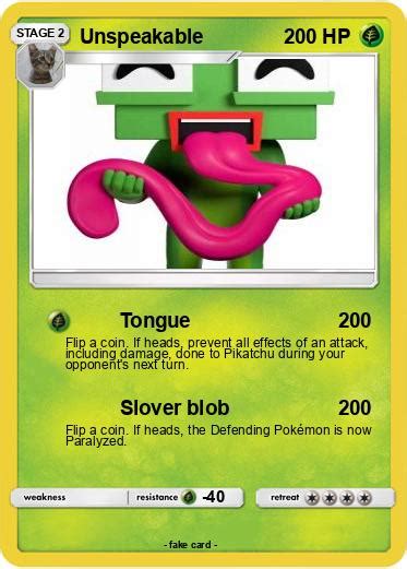 Pokémon Unspeakable 142 142 Tongue My Pokemon Card