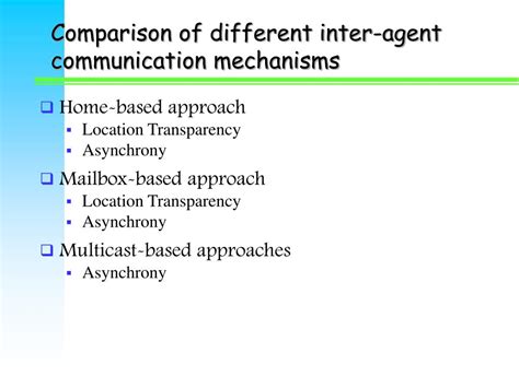 PPT Inter Agent Communication In A Distributed Mobile Agent System PowerPoint Presentation