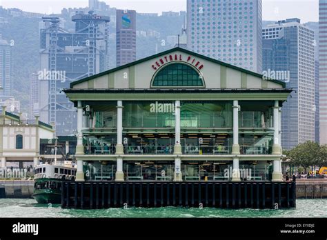 Central Hong Kong Central Pier Central Buildings Kong Hong Hi Res Stock