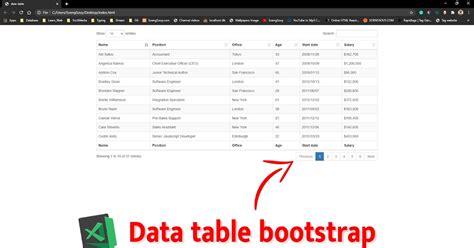 Data Table Bootstrap Using Js Html Css