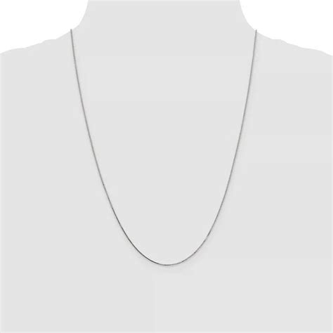 10k White Gold Box Chain 7mm Wide 14 16 18 20 22 Or 24 Inch