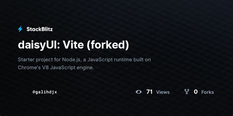 Daisyui Vite Forked Stackblitz