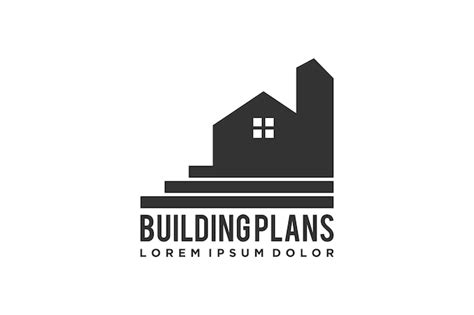 산업 공장 건물 실루 로고 아이콘 기호 프리미엄 벡터