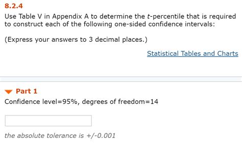 Solved 824 Use Table V In Appendix A To Determine The