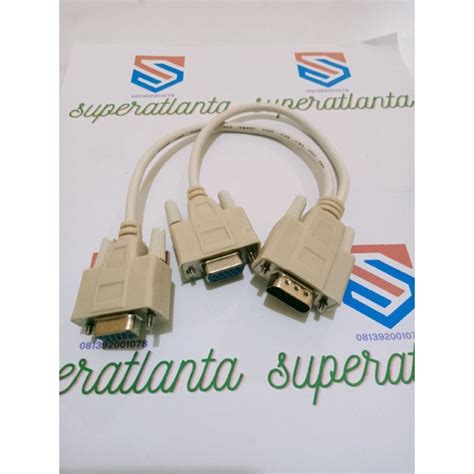 Jual Kabel Vga Splitter 1 2 Kabel Vga Cabang 1 Male 2 Female