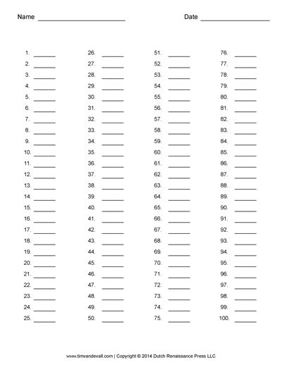 Free Answer Sheet Templates PDF For Multiple Choice Tests