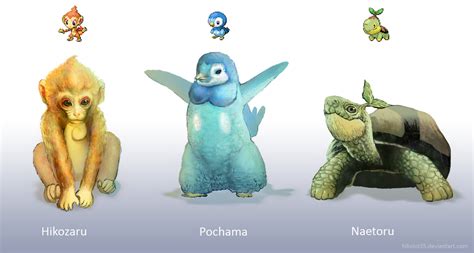 Sinnoh Starters By Hikolol35 On Deviantart