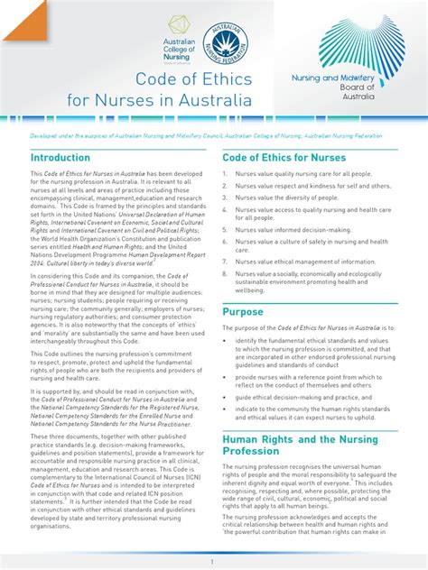 5 New Code Of Ethics For Nurses August 2008 Pdf Nursing Human Rights