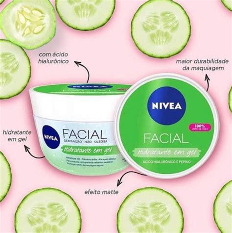 Kit Hidratante Facial Gel Nivea Pepino Acido Hialurônico MercadoLivre