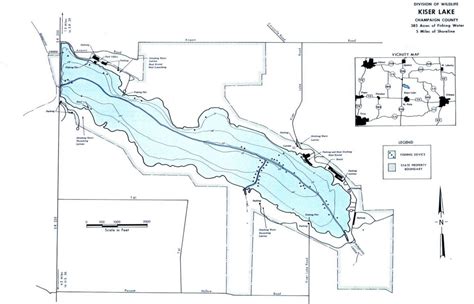 Kiser Lake Fishing Map Central Ohio Region 1