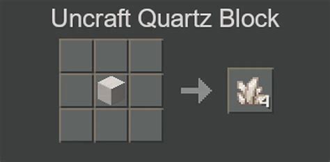 Uncraft Quartz Block By Creatos Minecraft Data Pack