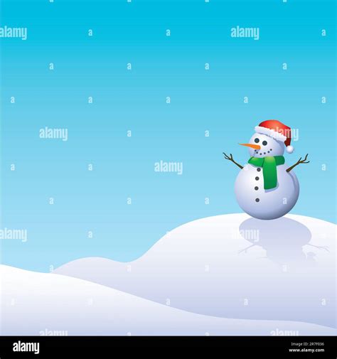 Vector Illustration Of Snowman Stock Vector Image And Art Alamy