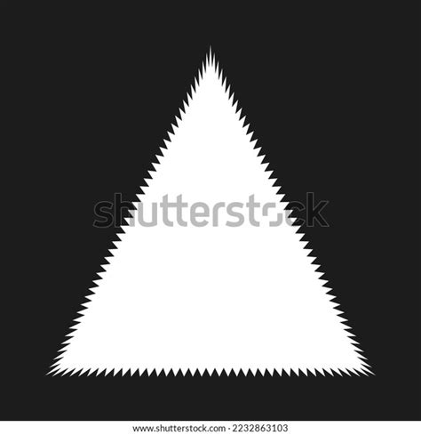 Zigzag Edge Triangle Shape Border Frame Stock Vector Royalty Free