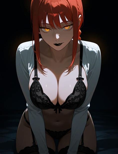 Goth Makima In Lingerie V2 Anime By Pazuzulord On Deviantart