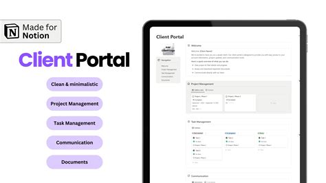 Client Portal For Free By Abdo Business Notion Template