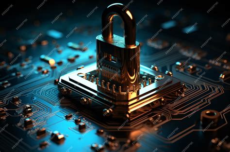 Premium Photo This Abstract Image Of A Cyber Security Lock On A